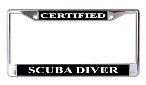 Certified Scuba Diver Chrome License Plate Frame | eBay