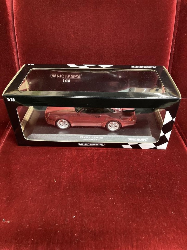 Mini Champs Porsche 911 Turbo 1/18 Ruby Stone Red Diecast Model Car New ...
