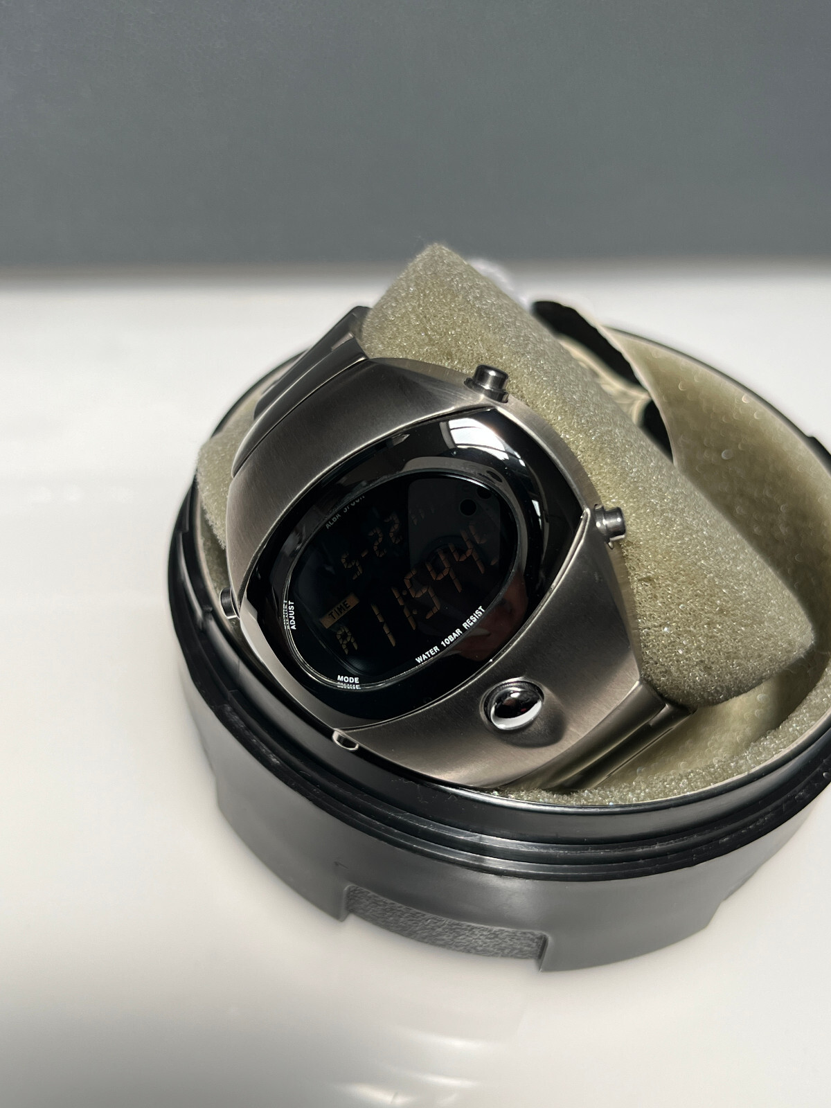 RARE VINTAGE 90S ALBA SPOON TITANIUM INGOT DIGITAL WATCH UNISEX APRF027 ...