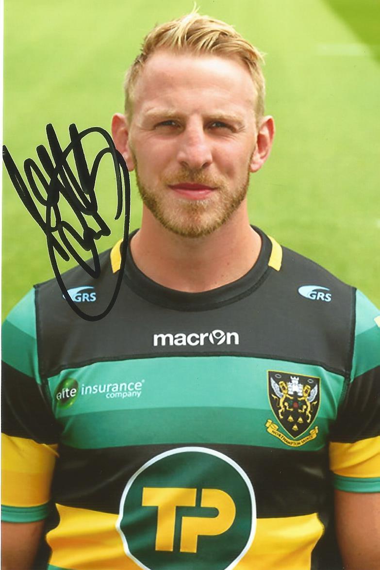NORTHAMPTON SAINTS RUGBY UNION: BEN NUTLEY SIGNED 6x4 PORTRAIT PHOTO ...