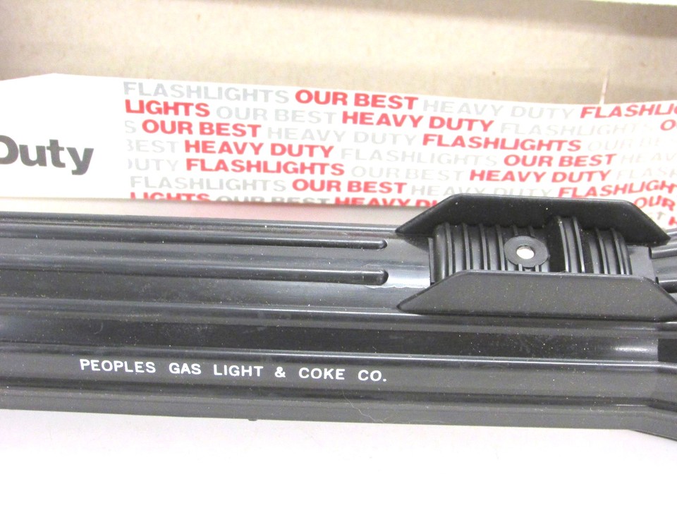NOS! FULTON PERMISSIBLE ELECTRIC FLASHLIGHT, "PEOPLES GAS LIGHT & COKE ...