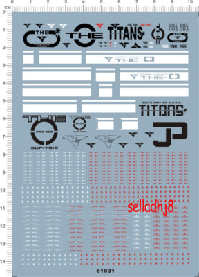 Detail Up HG 1/100 Scale PMX-003 The-O GDM Model Kit Water Slide Decal ...
