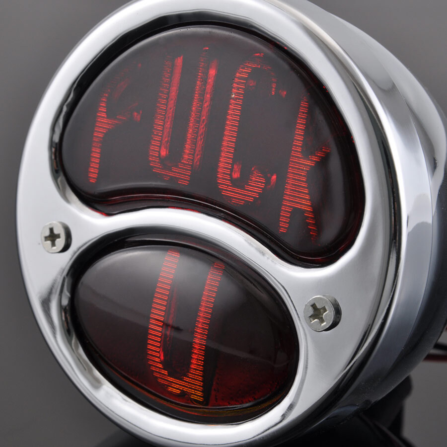 Retro Duolamp Round Brake Light Tail Lights Chrome For FORD Rat Hot ...