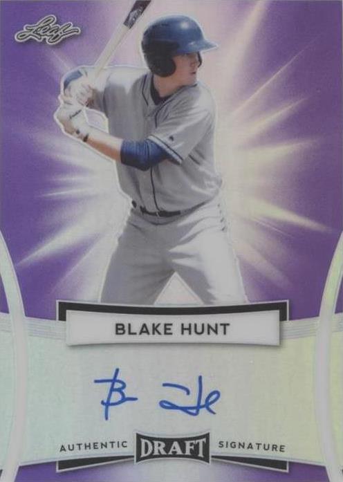 2017 Leaf Metal Draft - Blake Hunt #BA-BH1 Purple /15 (AU, RC) for sale ...