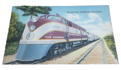 1949 ACL ATLANTIC COAST LINE RAILROAD STREAMLINER THE CHAMPION LINEN ...