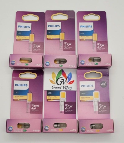 6x G9 Philips LED Warm White/Warmweiß 2700K 25W 220 Lumen | eBay