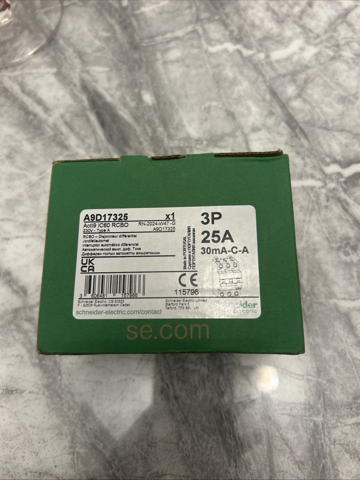 Brand: Schneider Electric • Series / Model: Acti9 iC60 RCBO (3‑Pole ...