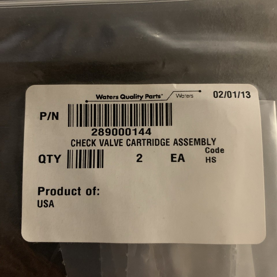 Waters PerformancePLUS™Check Valve Cartridges (2 per pack) (289000144 ...