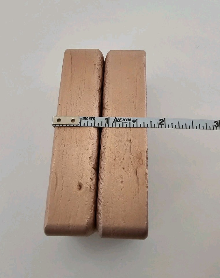 2 Medium Hand Poured Copper Brick Bread Loaf Bars 2 Lbs. 10 Oz. Ingot ...