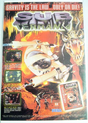 1993 Video Game Color Ad Sub Terrania by Seika for Sega Genesis | eBay