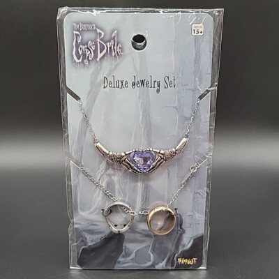 Tim Burton's Corpse Bride Deluxe Jewelry Set Heart Hands Rings on ...