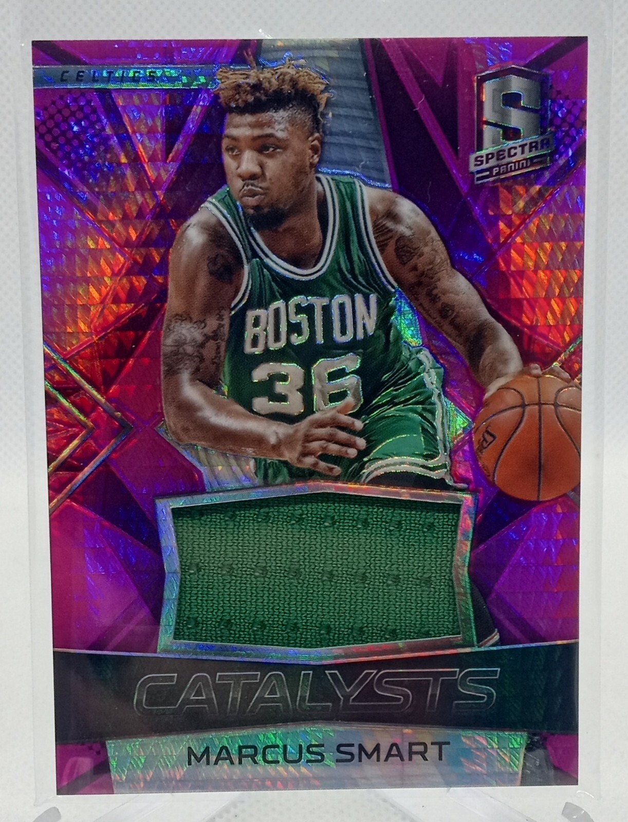 2016-17 Panini Spectra Catalysts Pink Prizm Patch /49 Marcus Smart | eBay