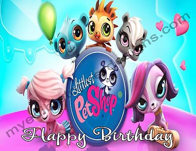Littlest Pet Shop Personalized Edible Print Cake Topper Frosting Sheets ...