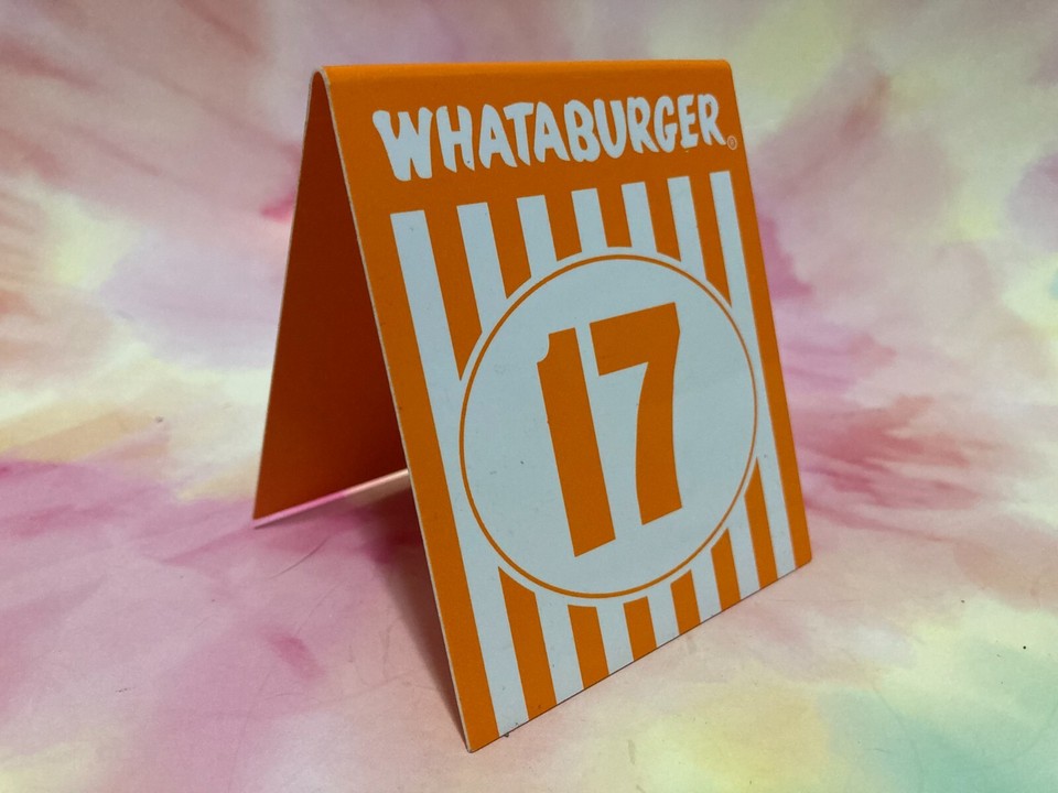 Whataburger Table Tent #'s You Pick The Number No Limit $5 Flat Rate ...