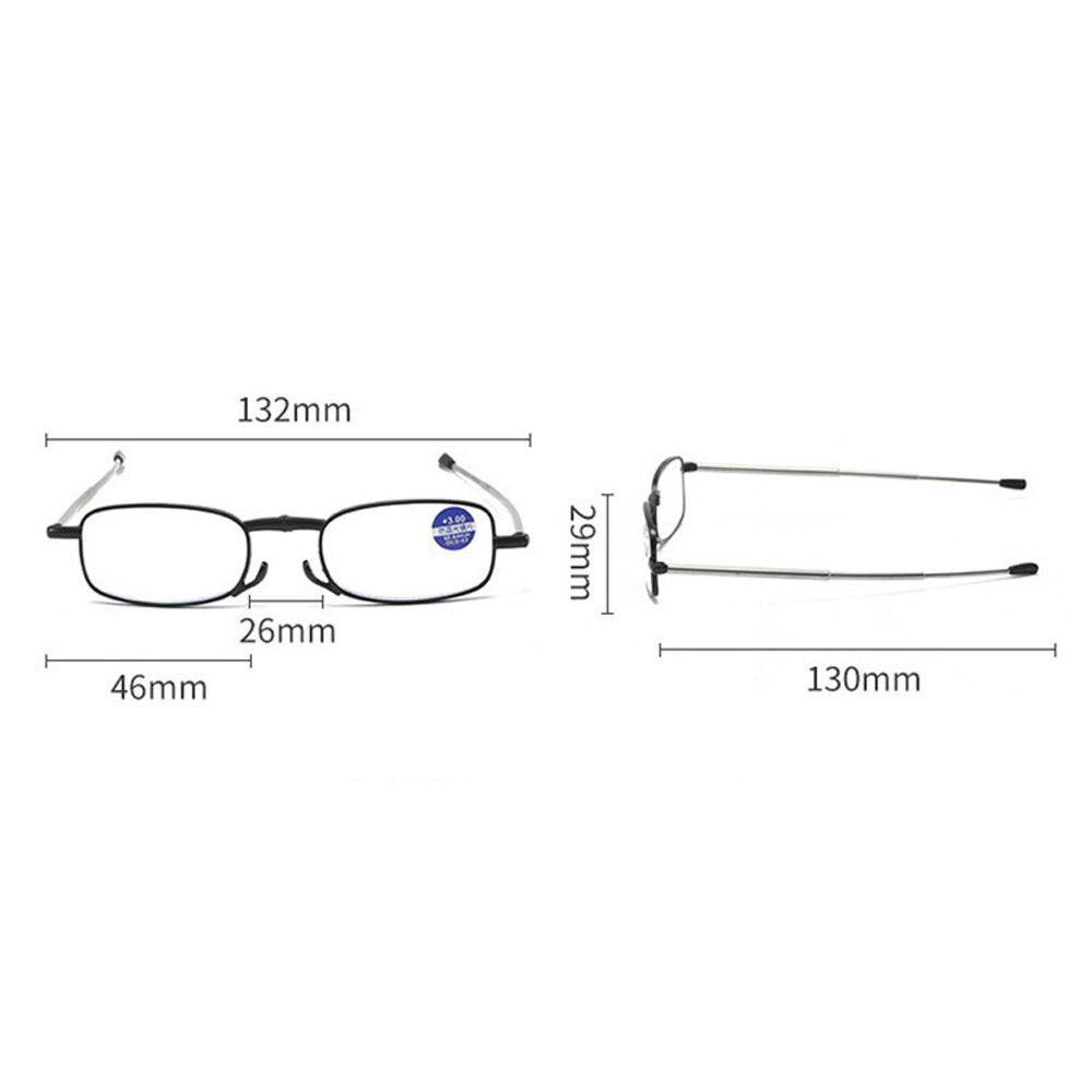Eyeglasses Telescopic Eyewear Folding Reading Glasses with Keychain ...