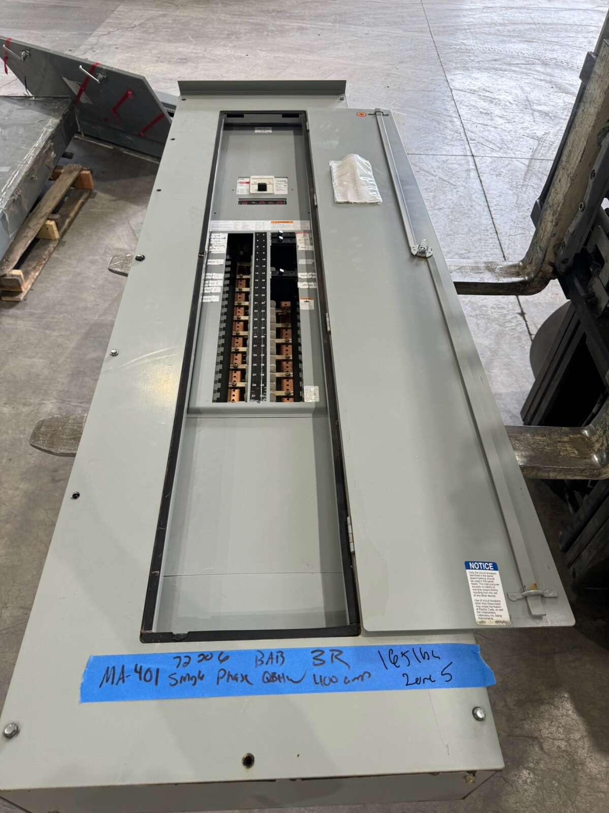 EATON 400 AMP 3R SINGLE ONE PHASE panelboard main breaker panel 240V ...