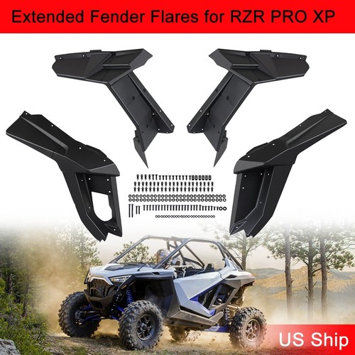 Plastic Extended LH&RH Fender Flares Fit for Polaris RZR PRO XP/R 2020 ...
