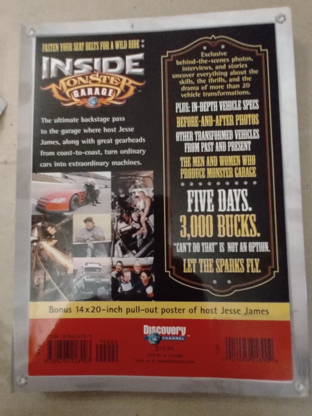 Inside Monster Garage TV Show Book Pull Out Poster Ken Vose, author ...