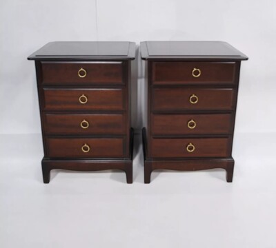 Stag Minstrel 2 X Pair 4 Drawer Bedside Tables Cabinets New P | eBay UK
