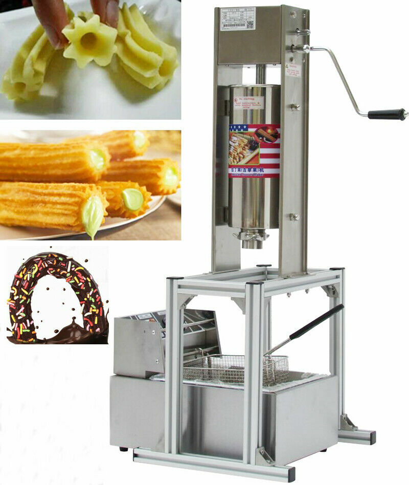 Manual Vertical 5L Spanish Churrera Churros Machine Maker 6L Fryer Cook ...