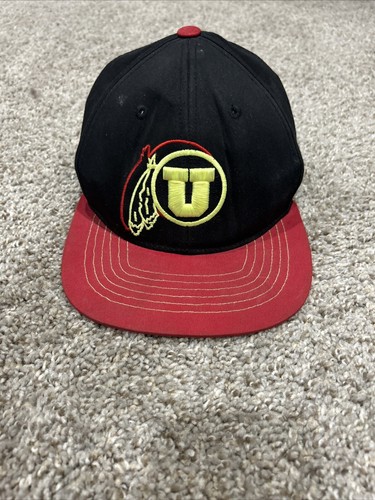 University Of Utah Utes Hat Cap Snapback Red Neon U One Size Top Of The ...