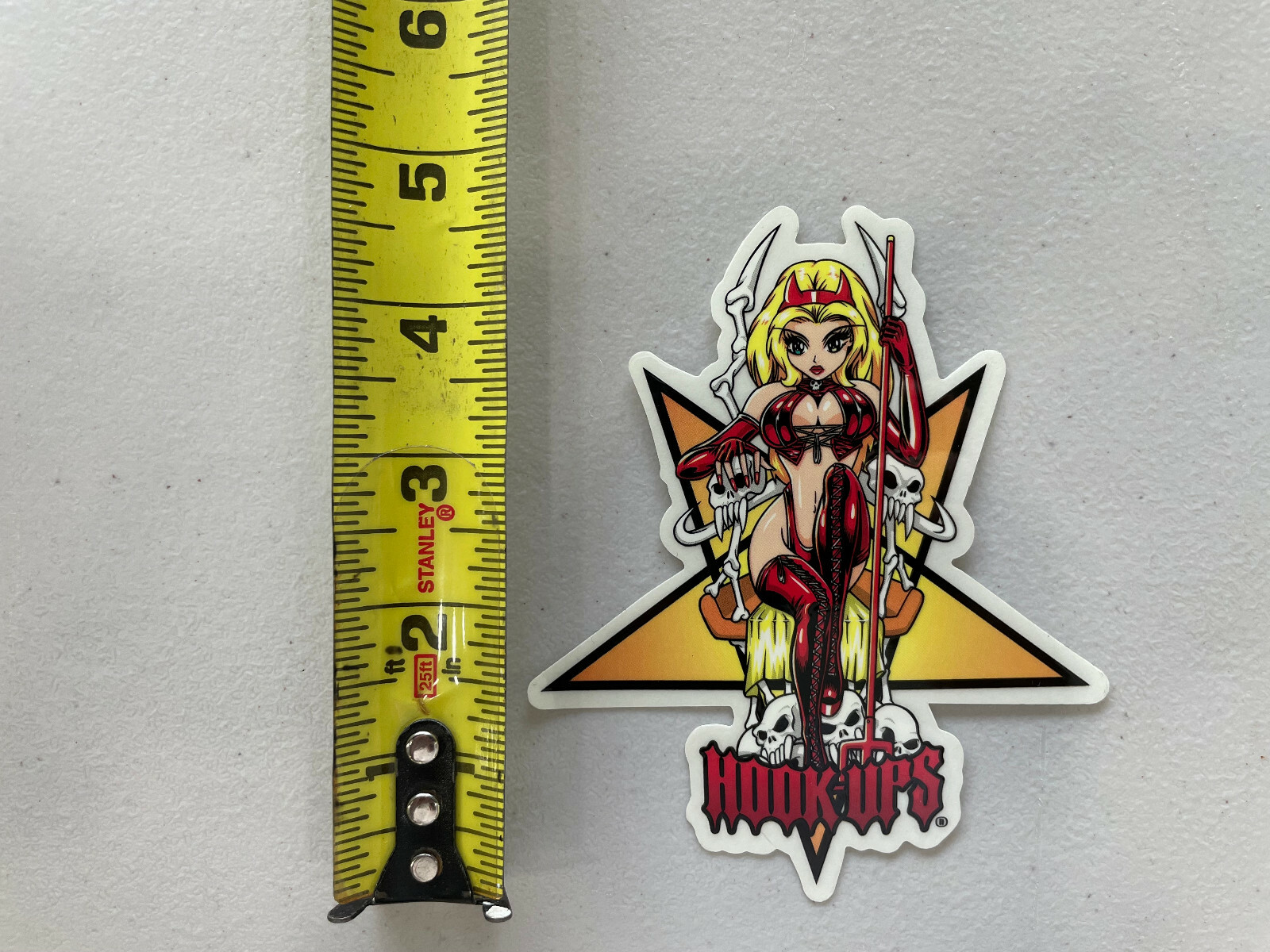 Vintage Authentic Hook-Ups Skateboard Sticker Devil Throne 2001 Sean ...
