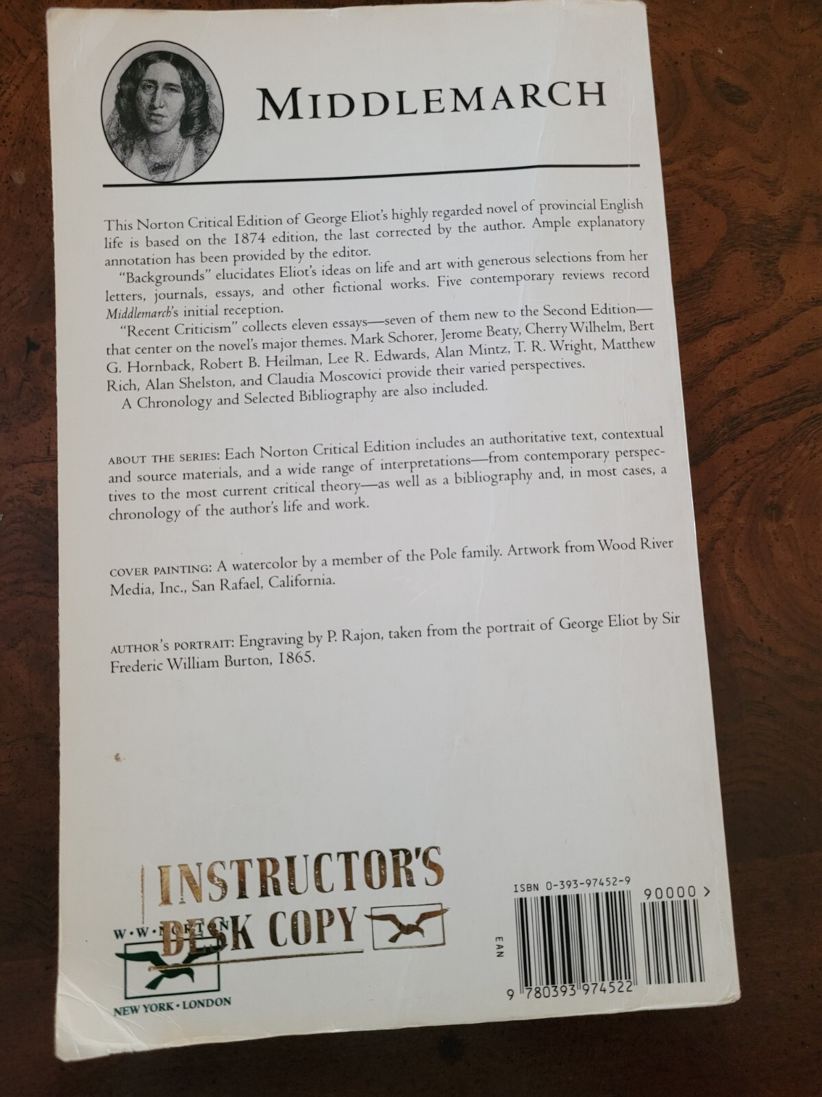 Middlemarch by George Eliot, A Norton Critical Edition Edited by Bert G ...