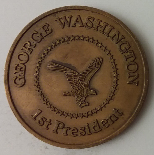 George Washington First President 1789-1797 Souvenir Medal Coin Token ...