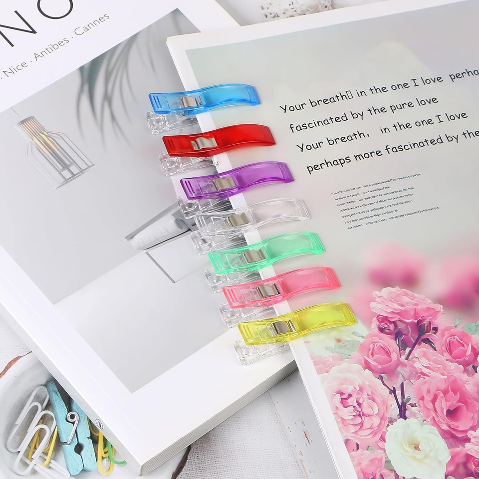 50PCS Large Sewing Clips Fabric Clips Jumbo Wonder Clips Fabric Clamps ...