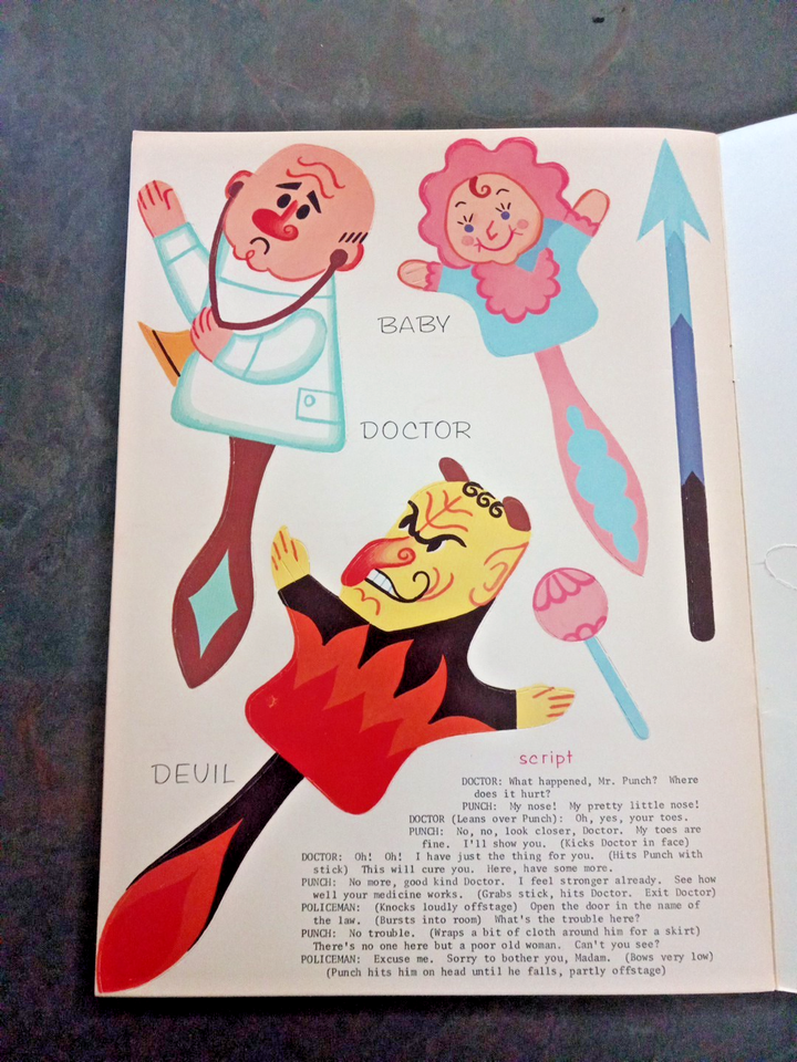 Vintage Punch and Judy Punch-out Puppets Stage and Scripts. 1971 UNUSED ...