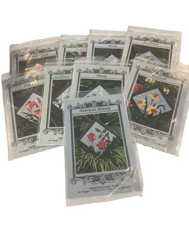Set Of 9 England Design Studios Floral Quilt Patterns | eBay