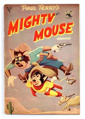Paul Terry's Mighty Mouse Comics 60 (FN-) PAINTED CVR! Pearl Pureheart ...