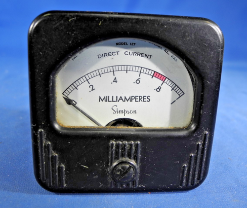 Simpson Model 128 0-1 Milliamperes Panel Meter (Free Ship!) | eBay