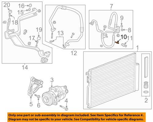 GM OEM A/C AC Condenser/Compressor/Line-Evaporator Tube Valve 96961784 ...