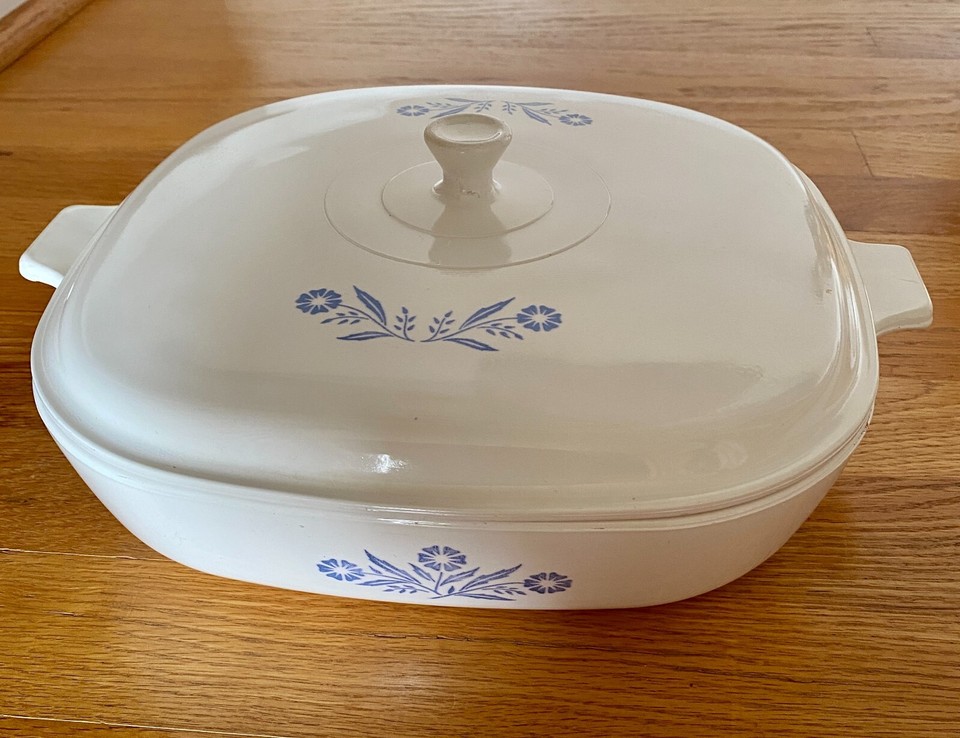 Rare 1958-59 Original Corning Ware Blue Cornflower Casserole Skillet ...