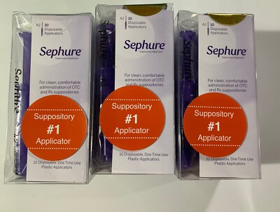 Lot Of 30(3x10 Count) Sephure Easy-to-Use Suppository Applicator for ...
