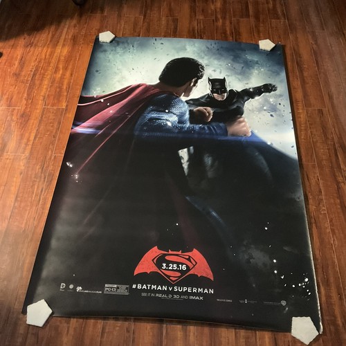BATMAN vs SUPERMAN:Dawn Of Justice 2016 Authentic Bus Stop Movie Poster ...