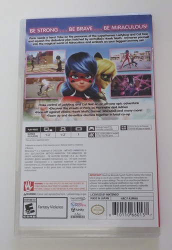 Replacement Case (NO GAME) Miraculous Rise of the Sphinx Nintendo ...