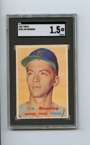 1957 Topps Jim Bunning Detroit Tigers #338 🚀😳💥 SGC Graded 1.5 | eBay