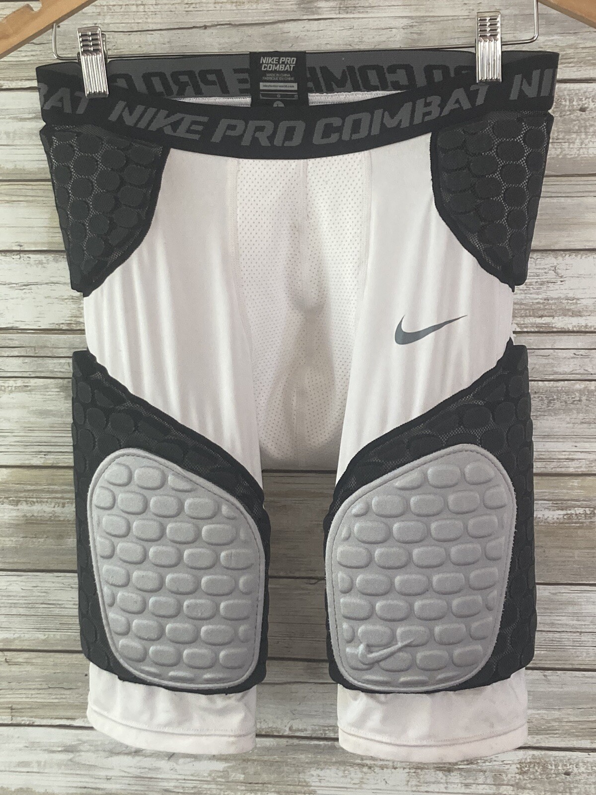 Nike Pro Combat Mens L Large Padded Compression Shorts White j321 | eBay