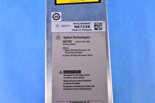 Agilent HP Keysight N6733B DC Power Module 20v 2.5a 50w for sale online ...