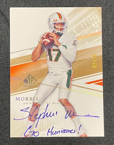 Stephen Morris SP Authentic University of Miami Autograph /25 #70 | eBay