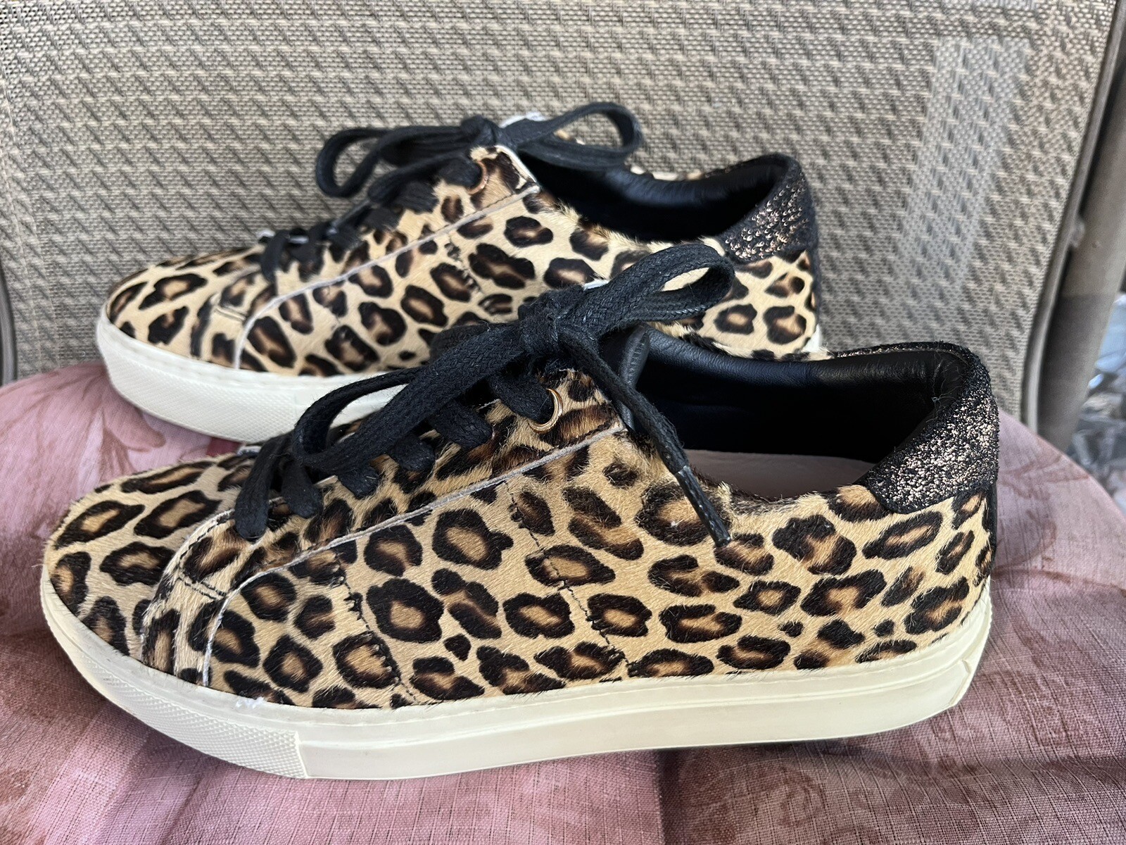 GREATS Brooklyn Pony hair Leopard Print Royale Sneakers SZ EU 36/US 6 ...