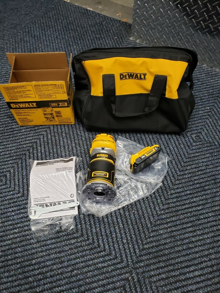 DEWALT DCW600B 20V MAX XR Cordless Compact Router WITH 2.0AH BATTERY ...