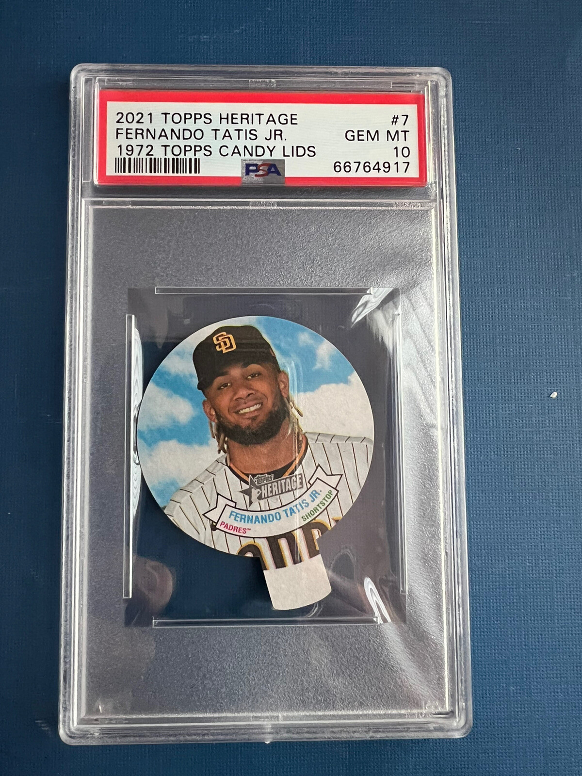 2021 Topps Heritage Fernando Tatis Jr Candy Lid Baseball Stars #7 Psa ...