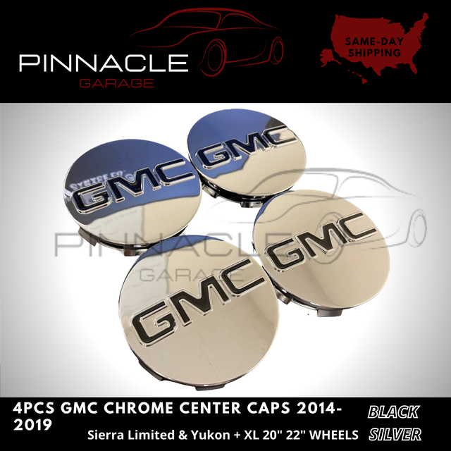 GMC Sierra 1500 Yukon Center Caps OEM Factory Chrome Hubcaps Set of 4 ...