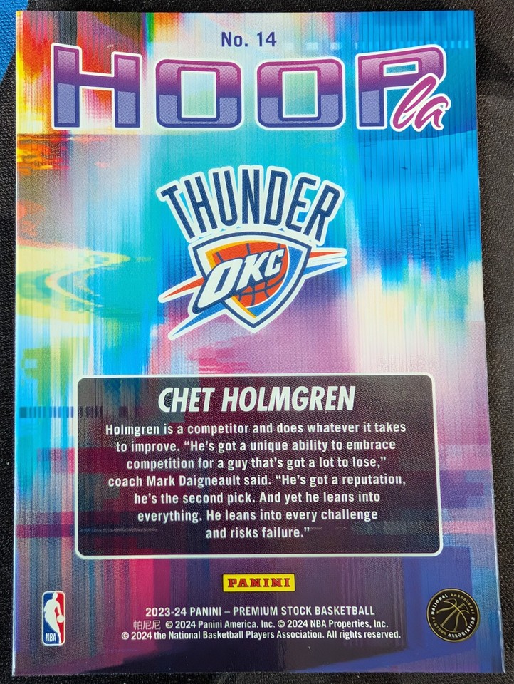 2023-24 Panini NBA Hoops Premium Stock - Hoopla #14 Chet Holmgren | eBay