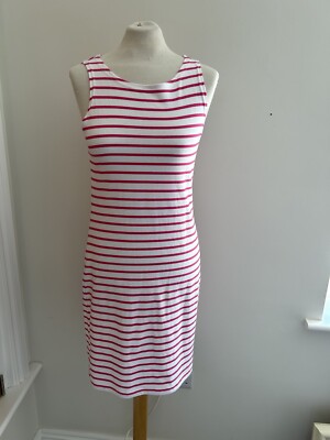 Joules Riva Bright Pink Striped T Shirt Dress Size Uk 8 | eBay UK