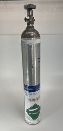 USED, Empty Aluminum NOS Nitric Oxide Nitrogen Cylinder Tank 25.4 ...