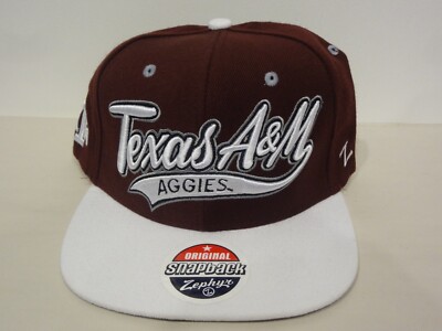 Vintage NCAA Texas A&M Aggies Script Snapback Hat 90s Zephyr NEW NWT ...